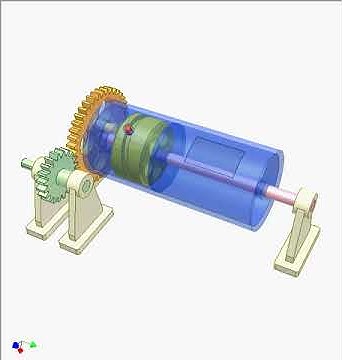Converting rotation to rotary and linear reciprocating motion 3a - YouTube