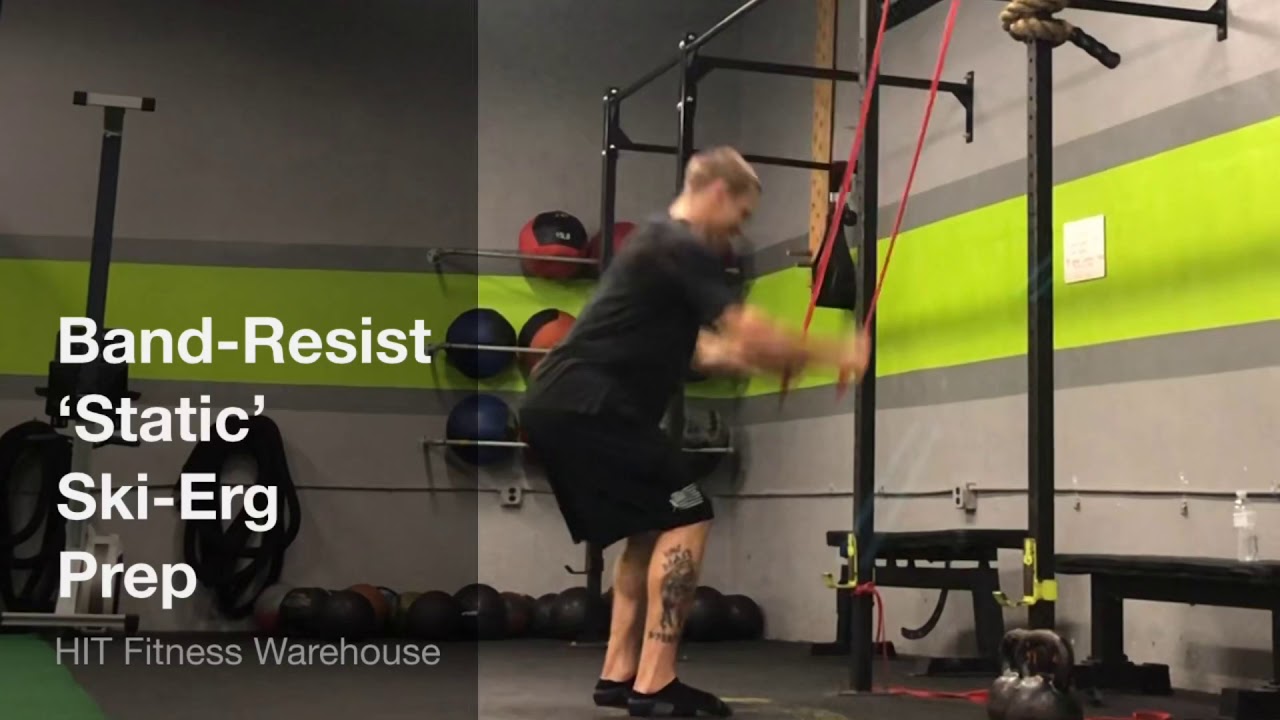 Band Resisted Static Ski-Erg Prep - YouTube