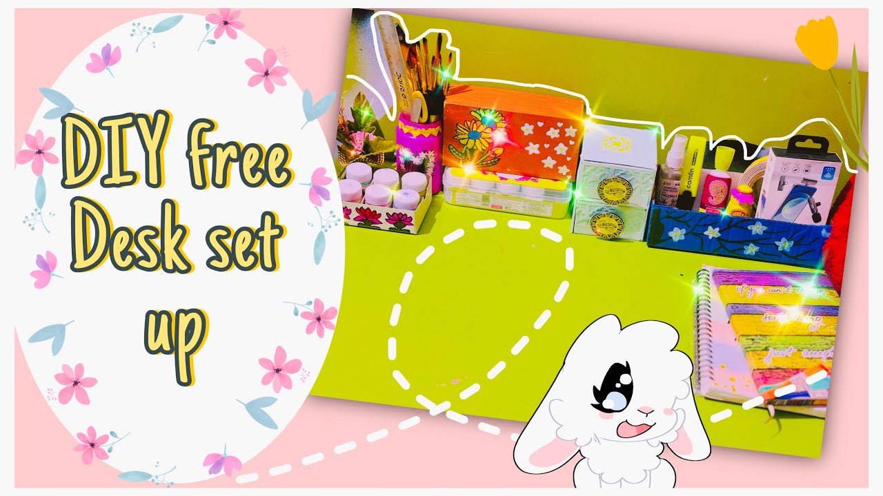 DIY desk set up vlog 😱| craft table organising | - YouTube