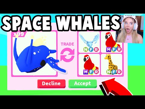 TRADING *NEW* SPACE WHALES in Adopt Me! - YouTube