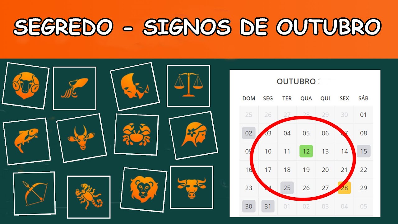 SIGNOS DO MES DE OUTUBRO SIGNOS DE QUEM NASCE EM OUTUBRO - YouTube