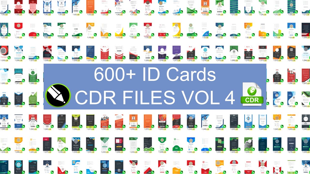 600+ ID Cards CDR Files Free For Download VOL 4 - YouTube