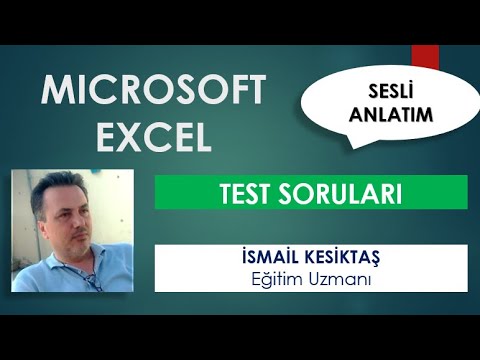 Microsoft Excel Sınav Soruları | Test Soruları | İşletmenlik Sınavı Sesli Anlatım