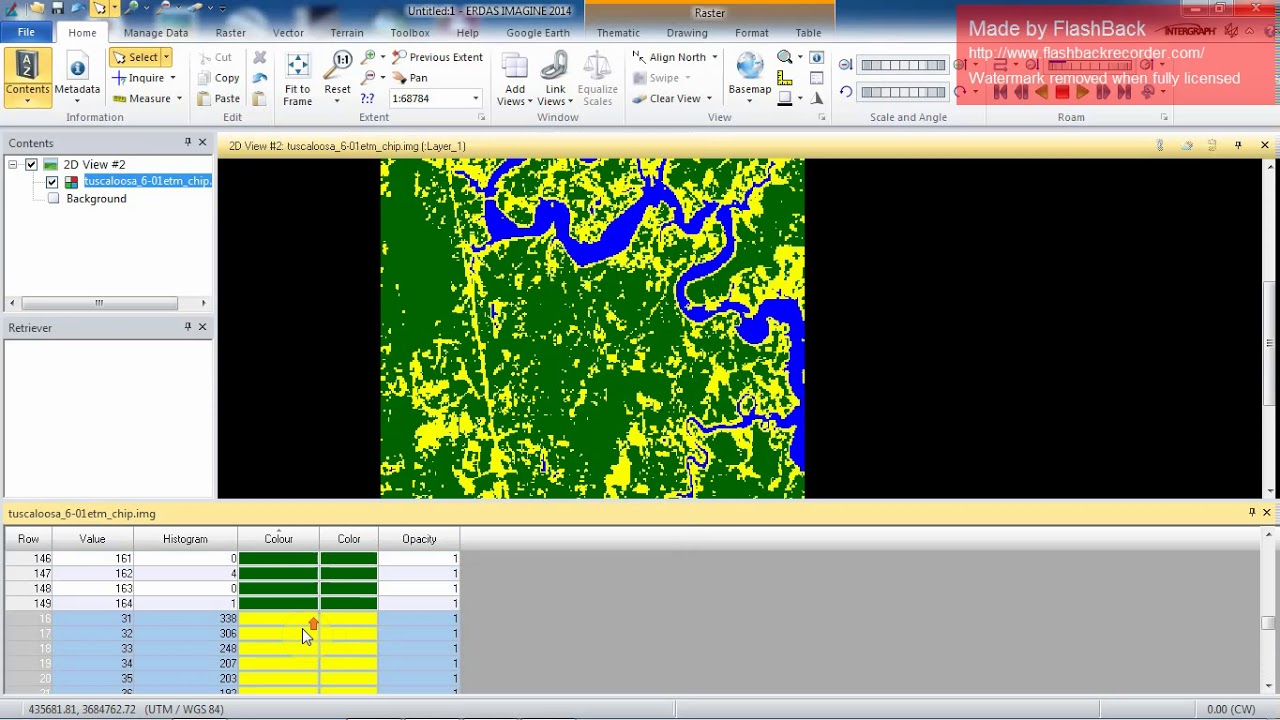 Erdas imagine 2014 tutorial: 10- Density Slicing تصنيف الصور الفضائية - YouTube