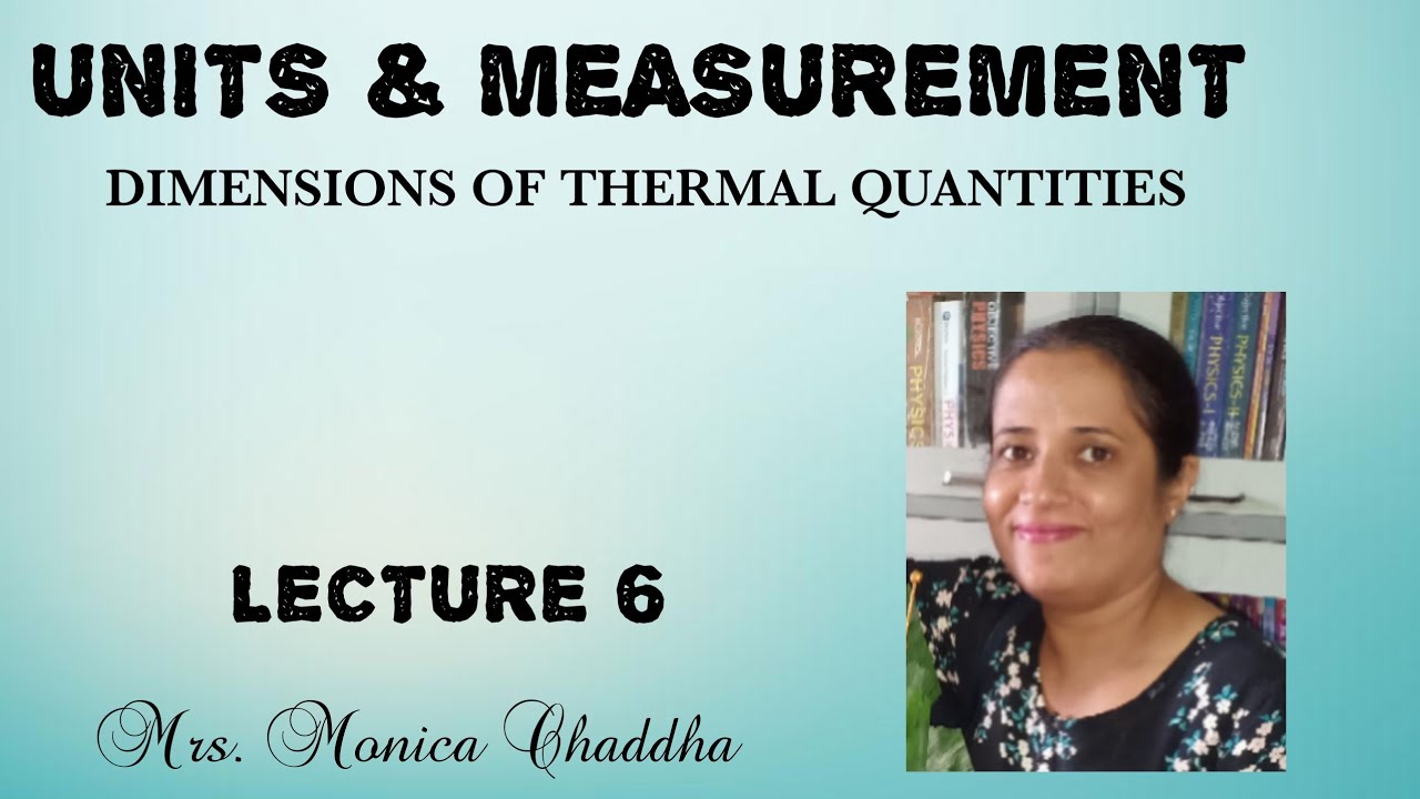 Dimensions of Thermal Quantities - YouTube