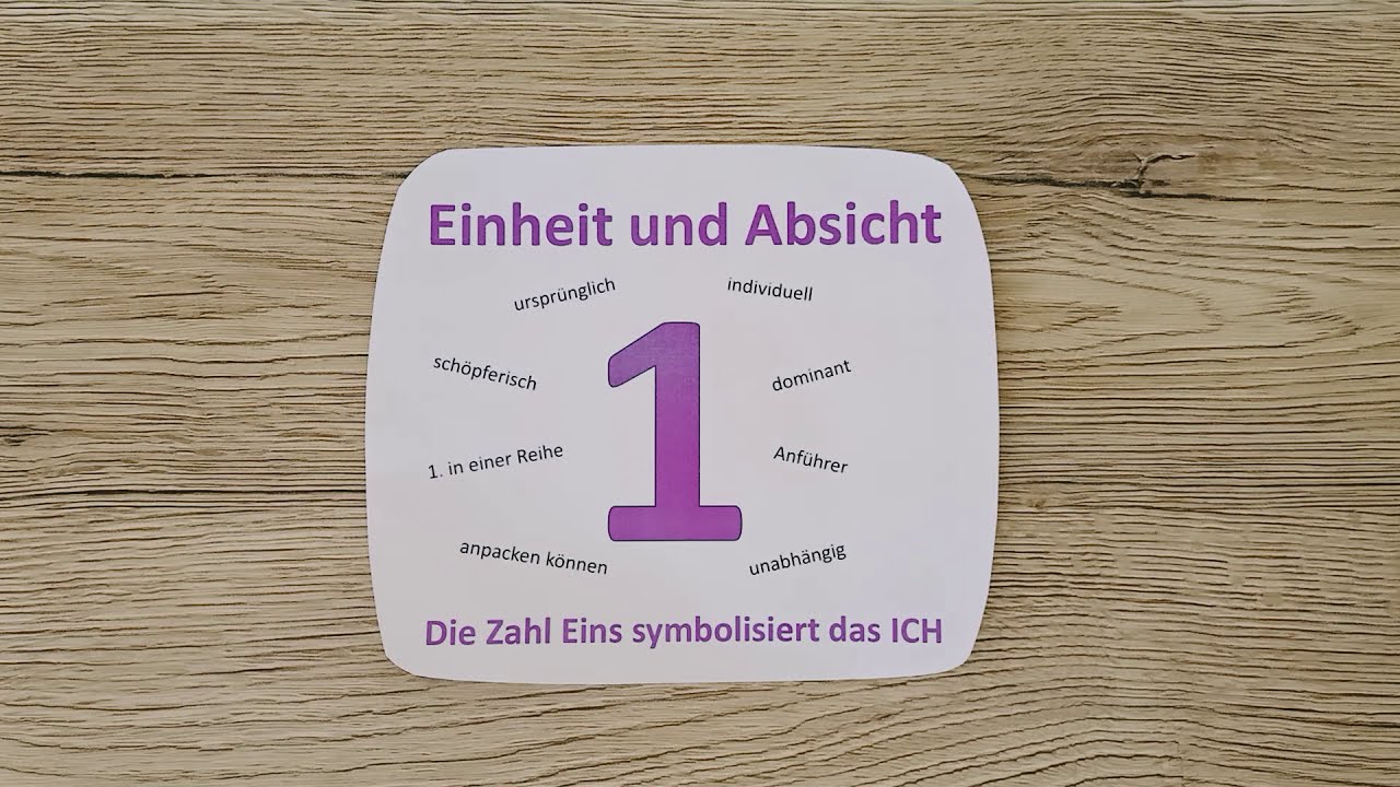 Numerologie - Zahl 1 und Lebensweg-Zahl 1 - YouTube