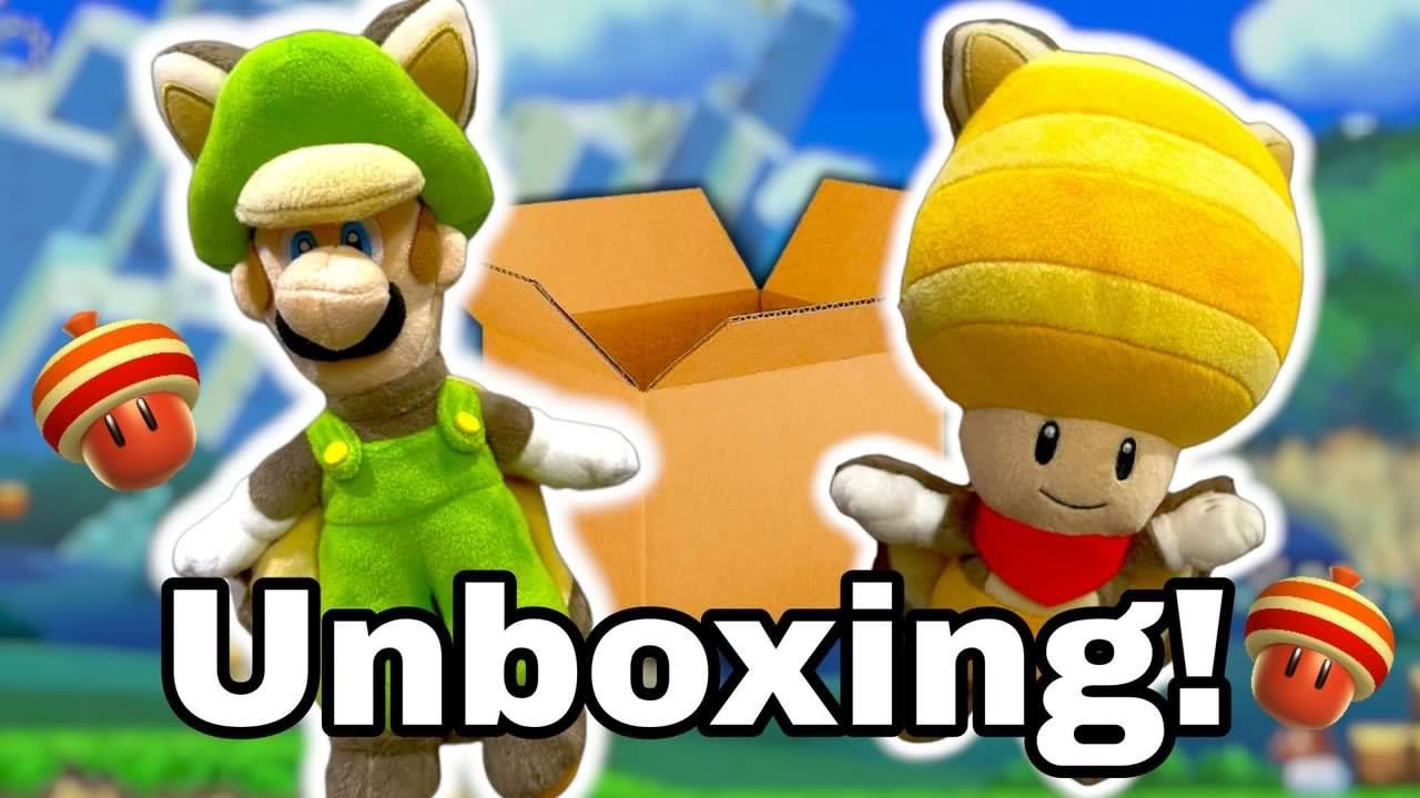 Squirrel Luigi & Squirrel Toad Plush Unboxing! - ExtremeMarioBros - YouTube