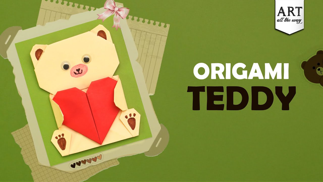 3D Origami Teddy Bear Tutorial | Easy Paper Teddy Craft | DIY Cute ...