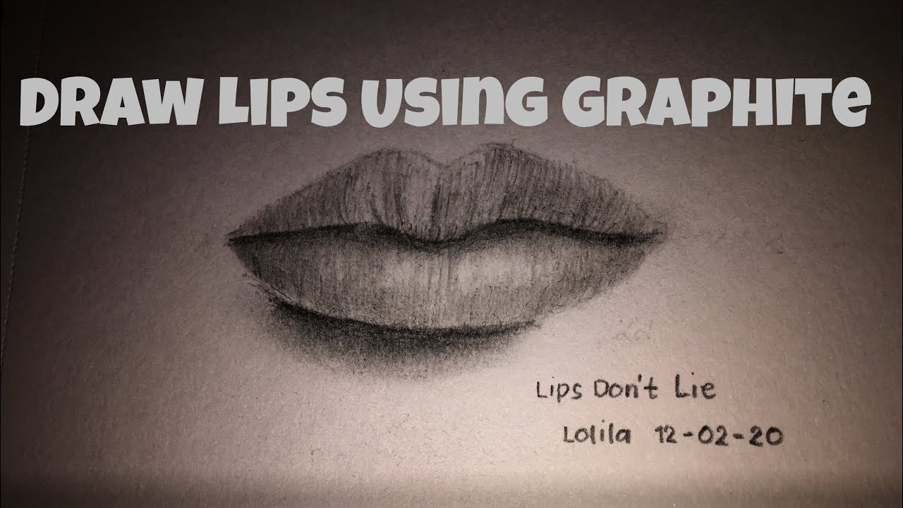 How I Draw Lips Using Graphite Sticks - YouTube