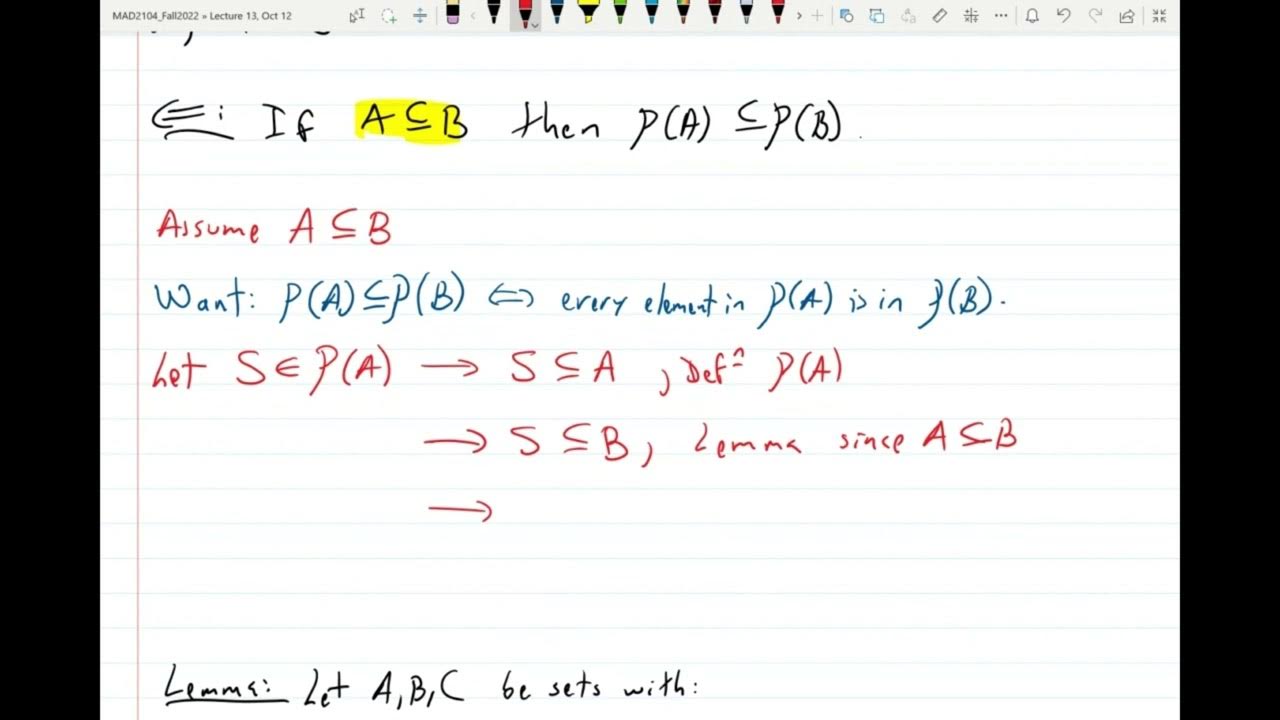 Discrete Math - Power Sets (contd.), Cartesian Products and Operations ...