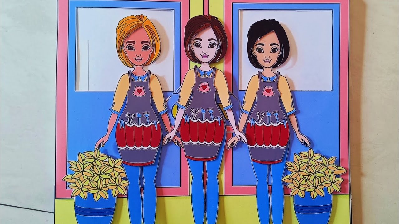 [🧚paper diy🧚] Diy Barbie DollHouse salon paper craft - YouTube