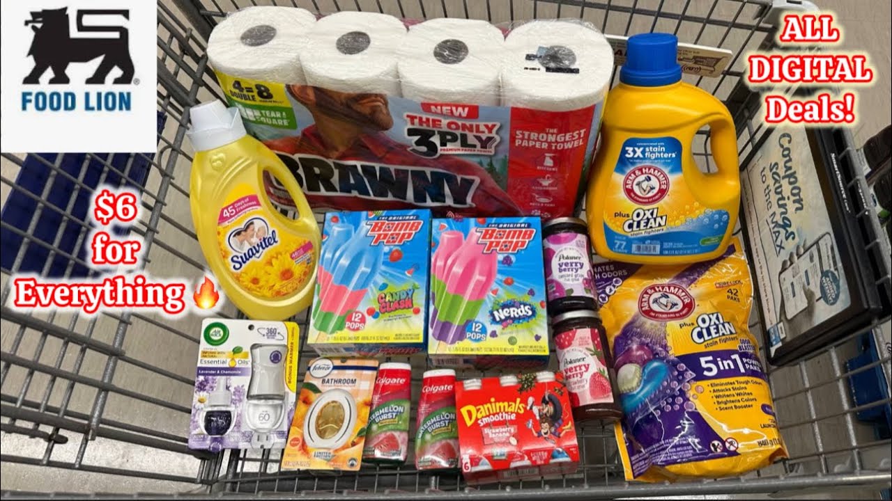 Food Lion Grocery Deals 8/6-8/12| Easy ALL DIGITAL Deals🔥 - YouTube