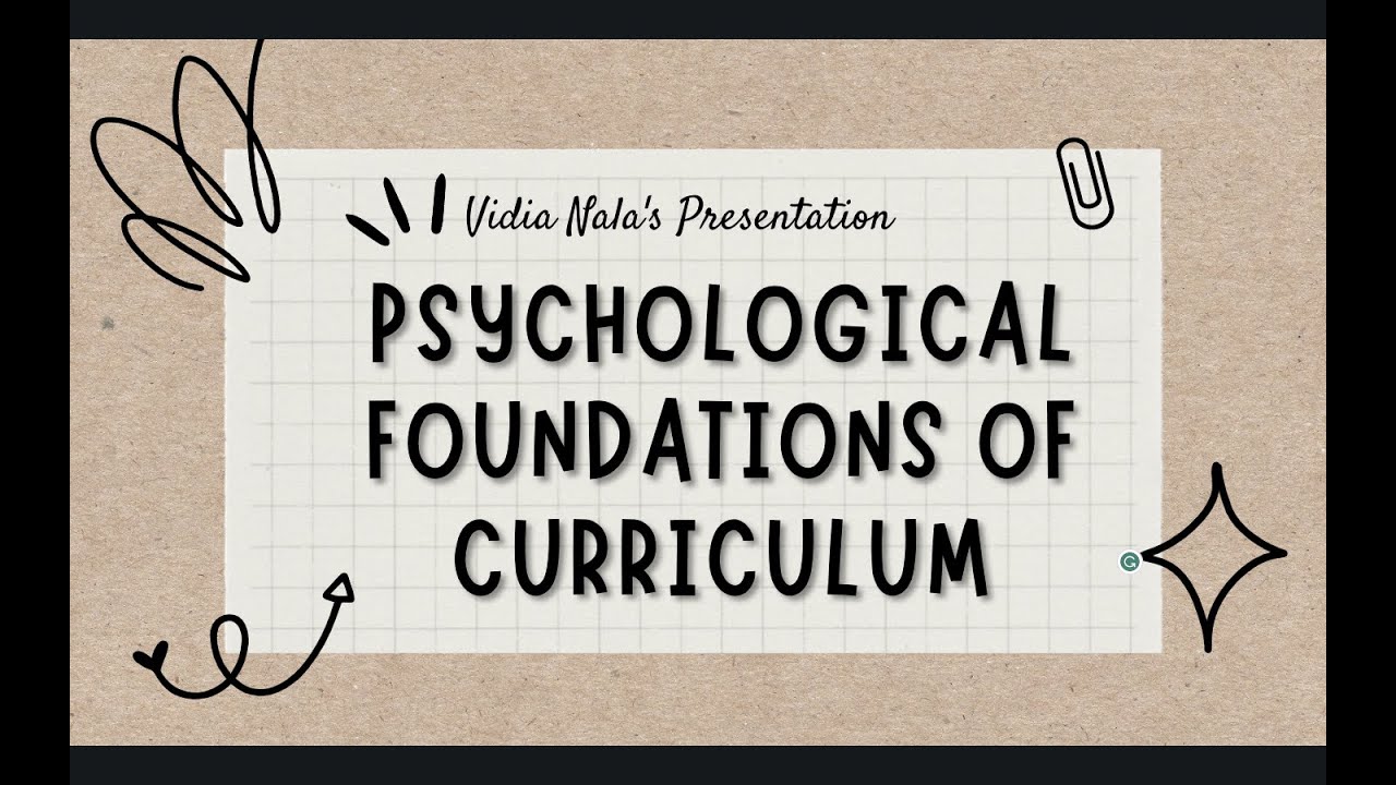 Psychological Foundations of Curriculum #curriculum #profed - YouTube