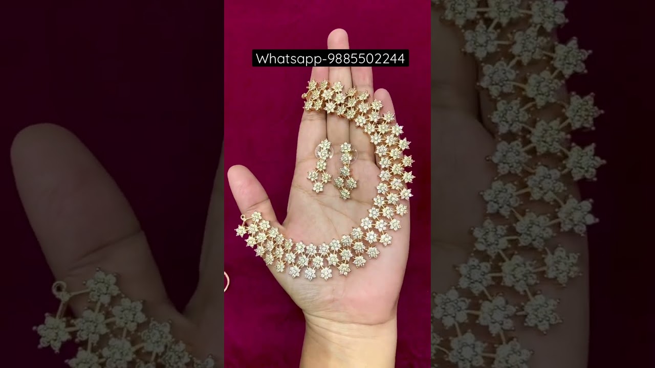 Beautiful rose gold neck set//tnt collections - YouTube