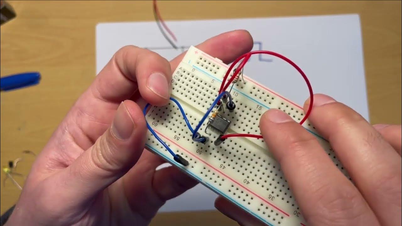 Construction of a 4-Stage D-Type Binary Counter and 555 Astable on Breadboard - YouTube