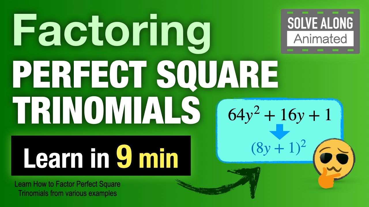 Factoring a PERFECT SQUARE TRINOMIAL 🌟| Factoring Polynomial Special ...