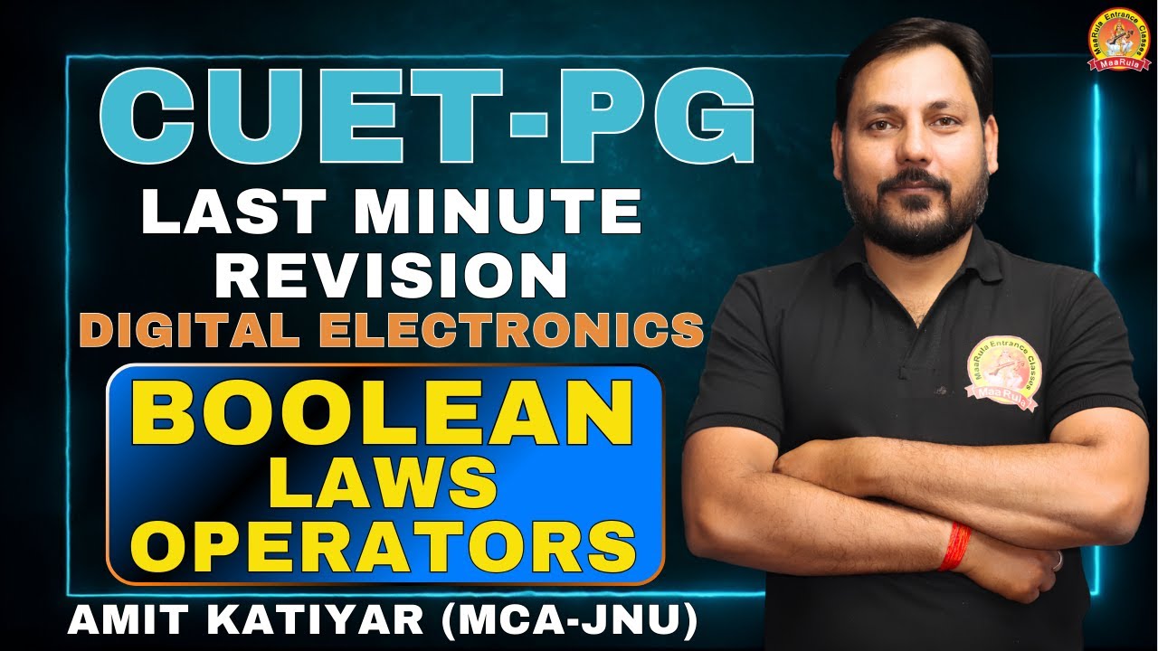 Boolean Algebra Boolean Laws P 3 Boolean Operators In Hindi Anurag Mishra Iit R Nimcet