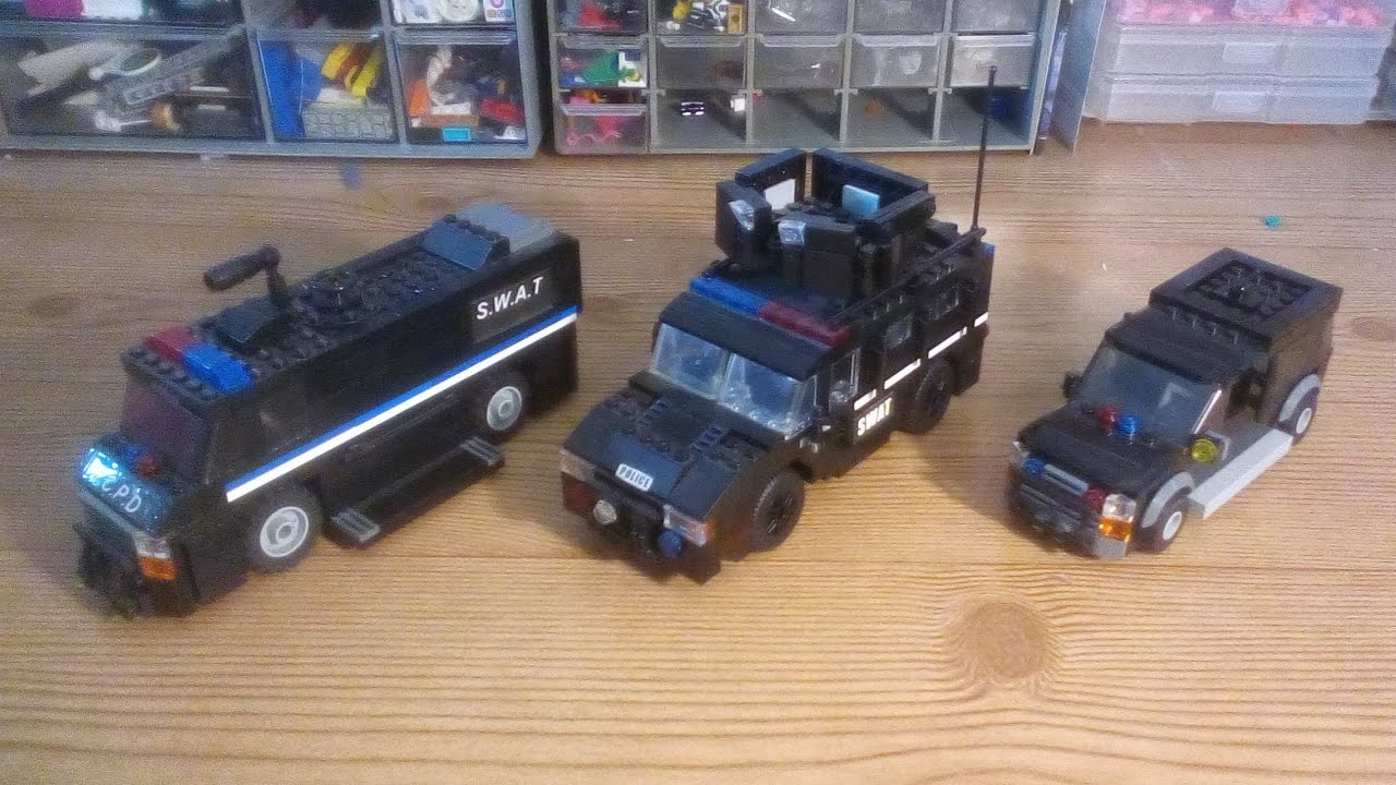 Custom Lego s.w.a.t bearcat, riot control truck, and unmarked vehicle ...