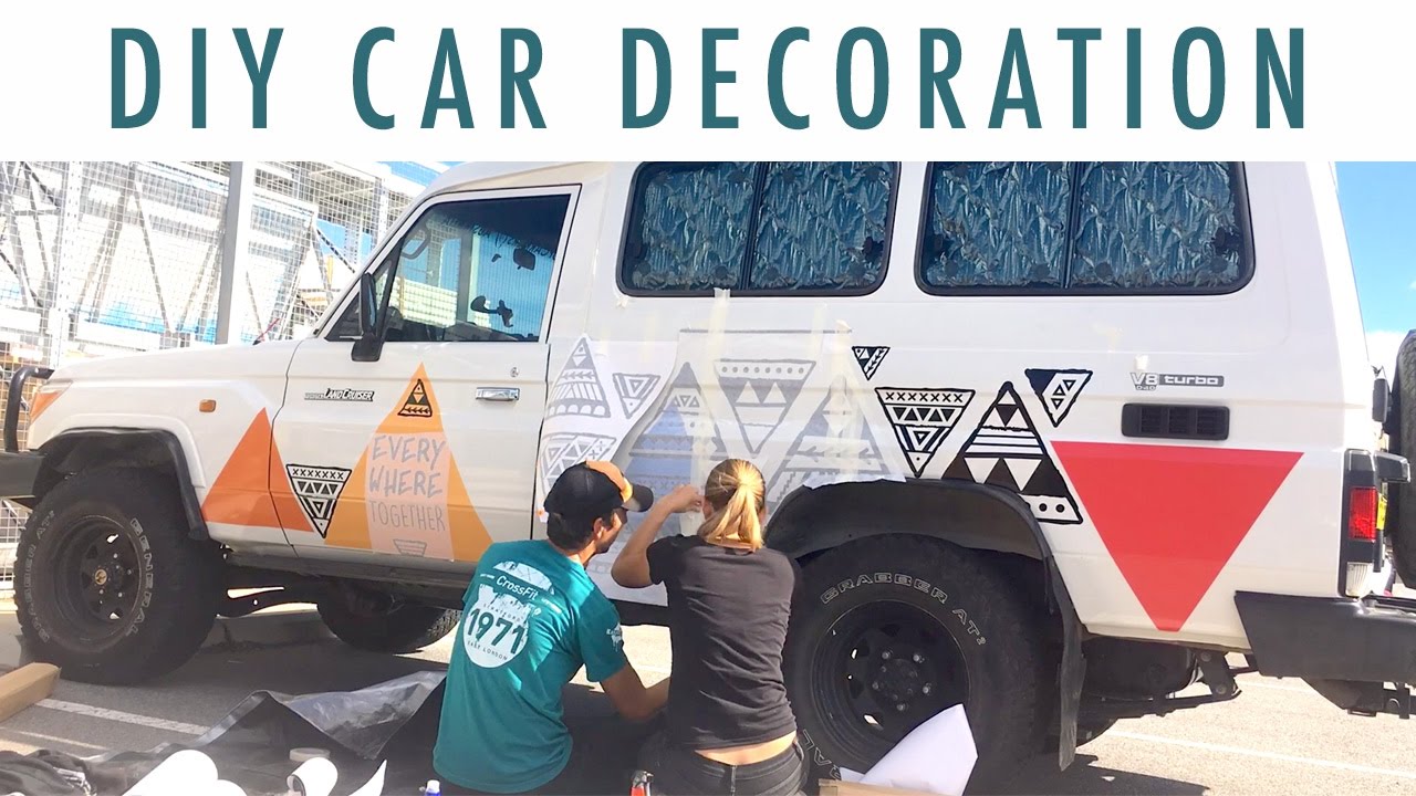 DIY Car Decor Application on the Troopy - YouTube