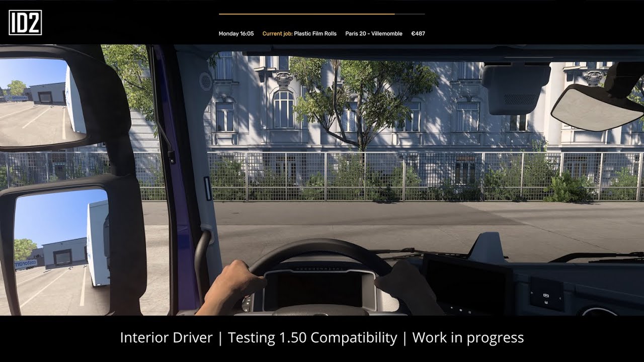 ETS2 1.50 - Interior Driver 2 - ID2 Mod - [PARIS Suburbs MAP] Test ...