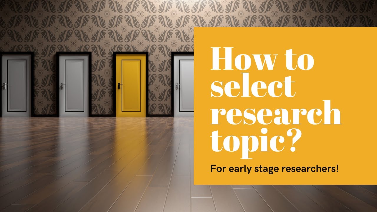How to select research topic? | Choosing research topic | Kshitij ...
