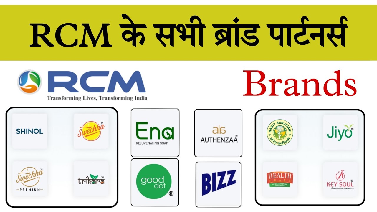 RCM के कितने ब्रांड/RCM All Brands/Brand Partners/Rcm Products Range ...