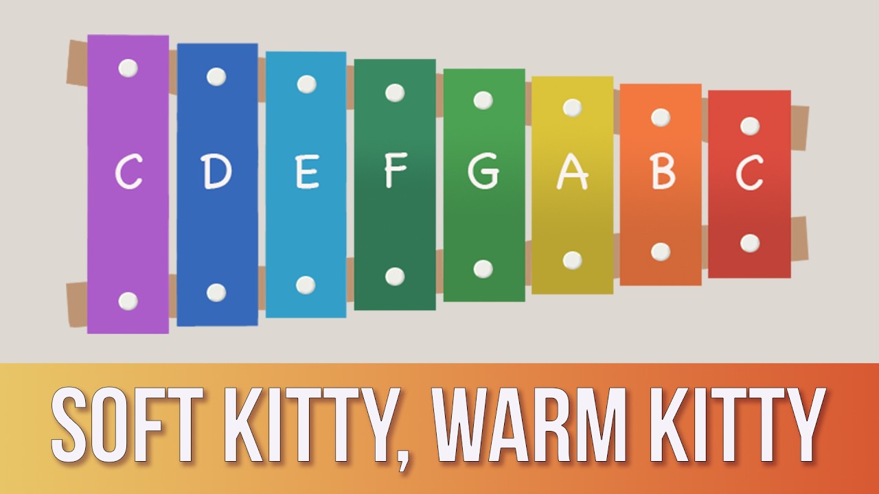 How to play Soft Kitty, Warm Kitty on a Xylophone Easy Songs (Tutorial ...