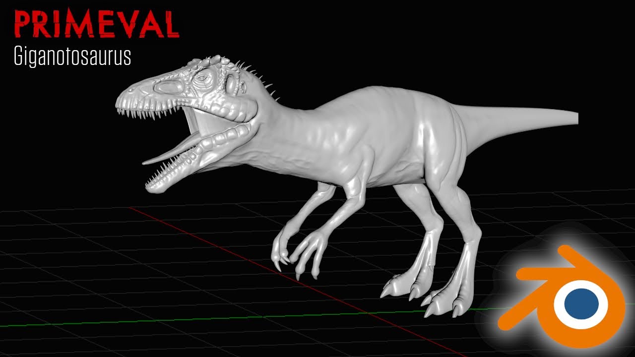 Primeval - Giganotosaurus 3D Model - YouTube