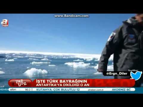 Türk bayrağı Antarika ya dikildi işte o anlar