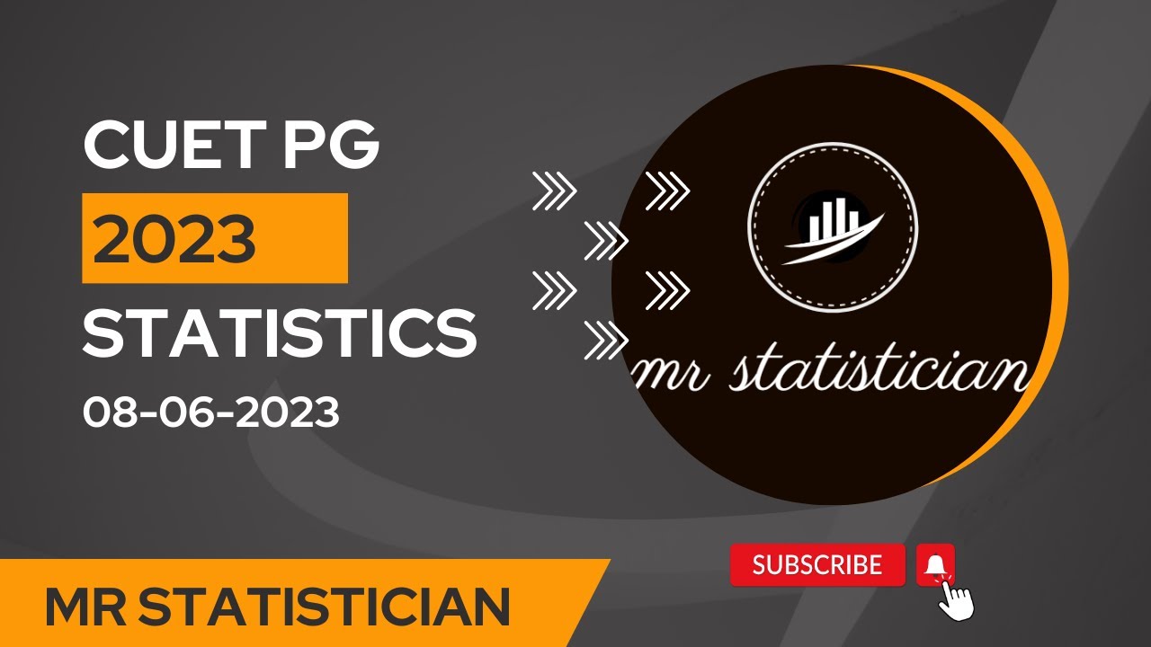 L1 CUET 2023 | CUET PG Statistics | mr statistician - YouTube