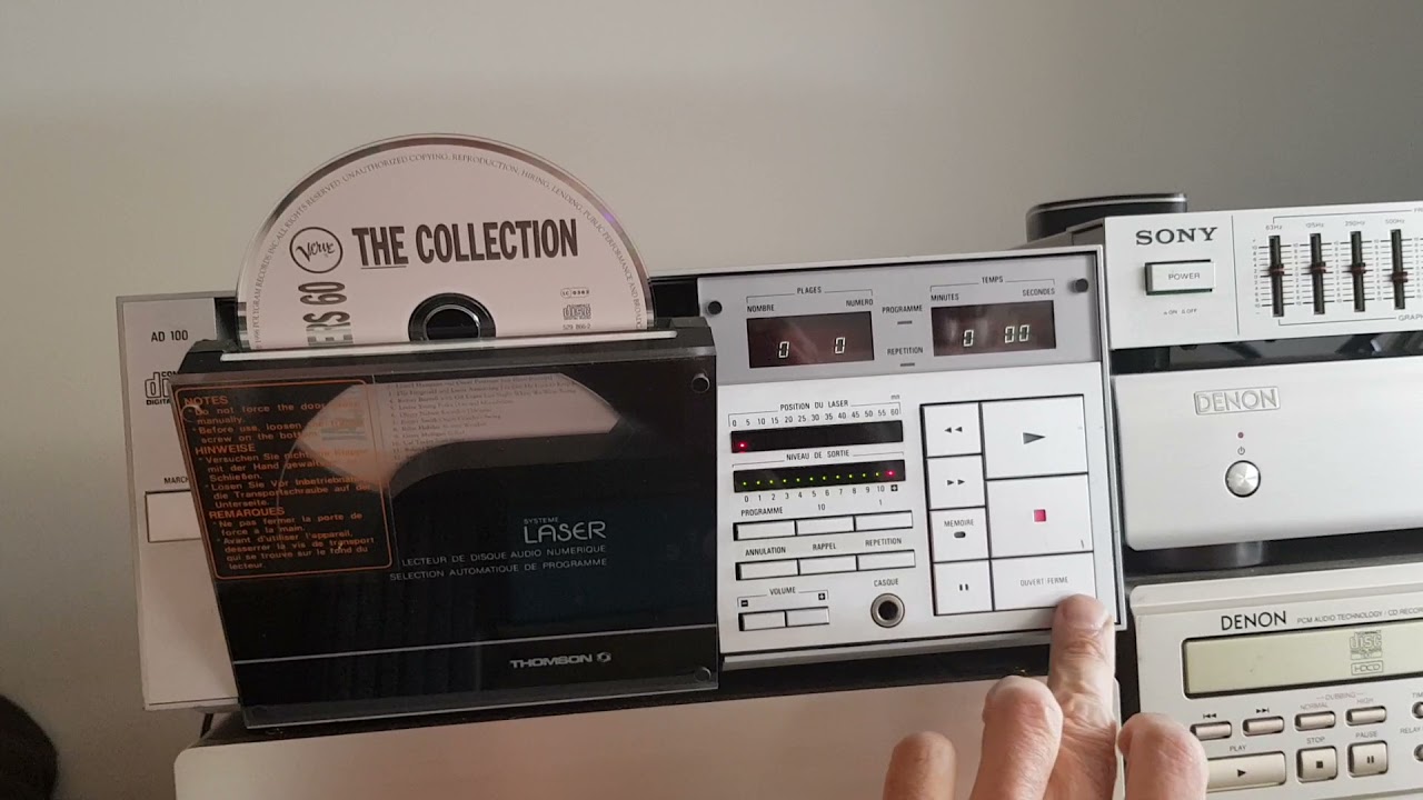 THOMSON AD-100 VINTAGE CD PLAYER - YouTube