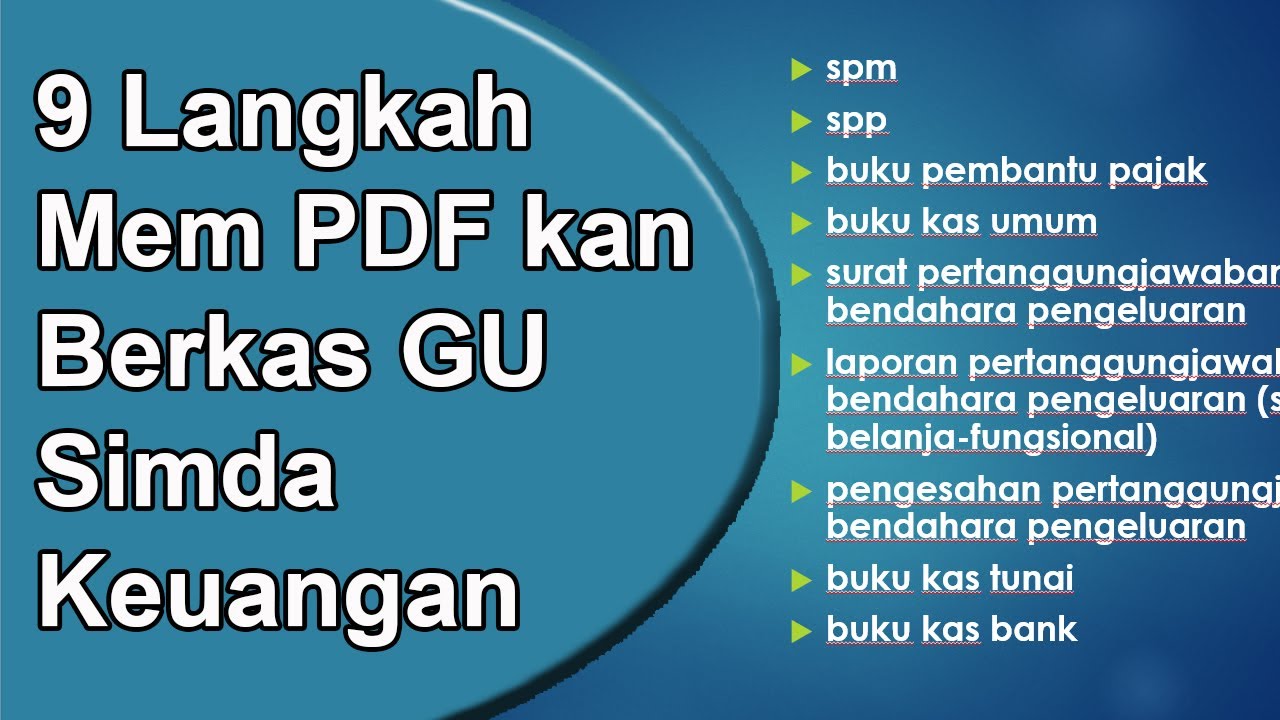 9 Langkah MemPDFkan Berkas GU Simda Keuangan - YouTube