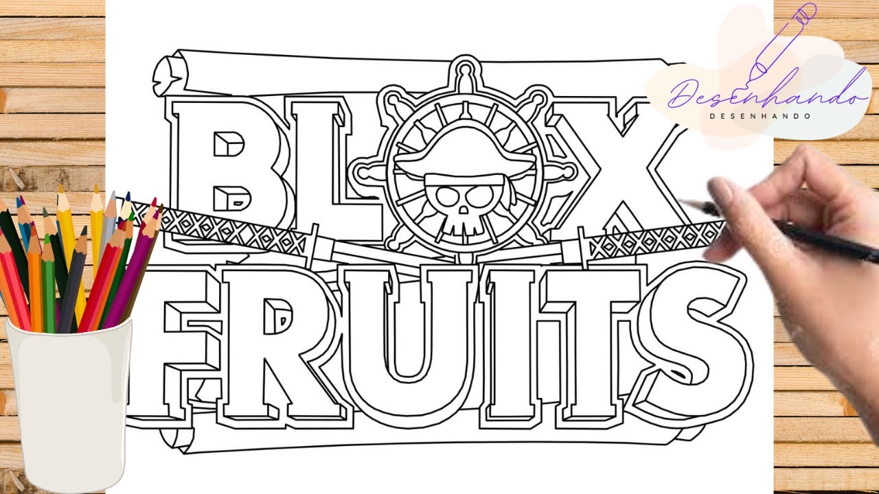 Como desenhar BLOX FRUIT | Desenhando BLOX FRUIT Passo a Passo | Como ...