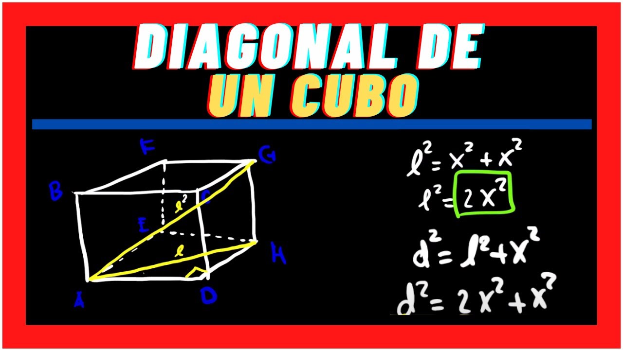 COMO CALCULAR LA DIAGONAL EN UN CUBO |💥 GEOMETRÍA 💥 - YouTube