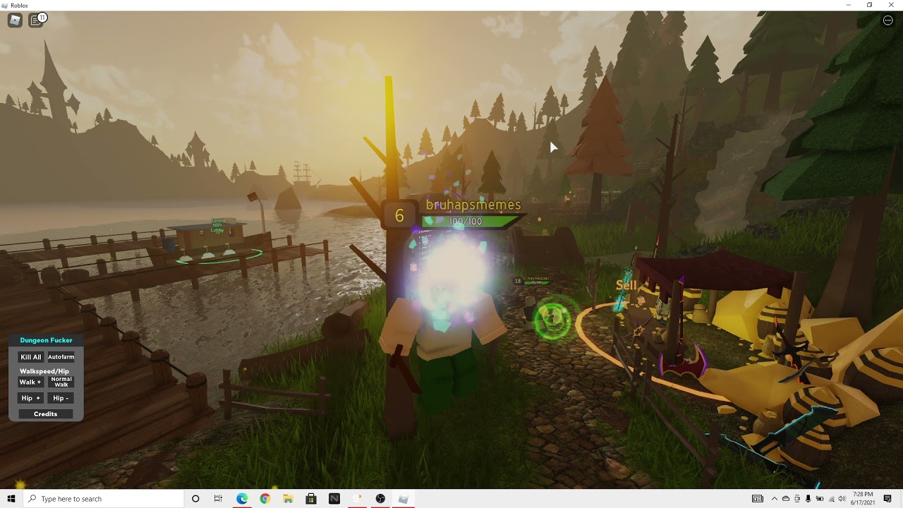 dungeon quest script and gui 2021 - YouTube