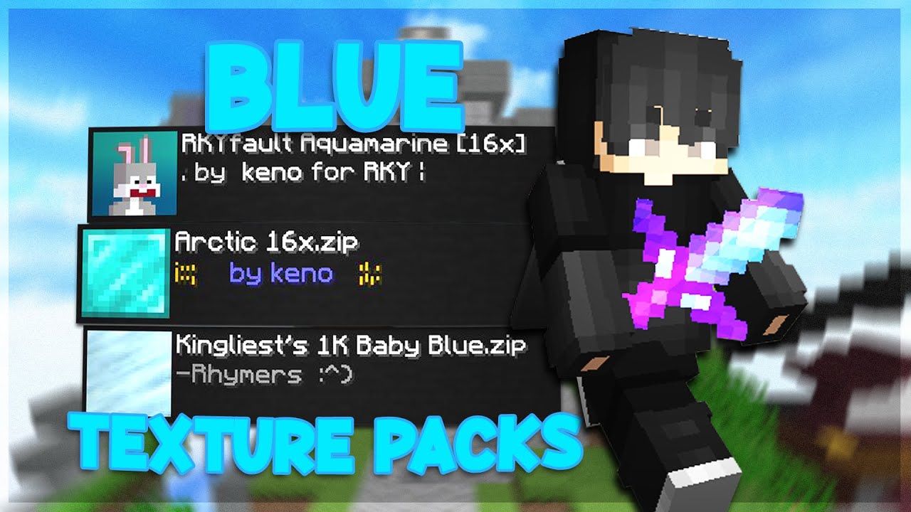 the BEST blue texture packs (solo bedwars commentary) - YouTube