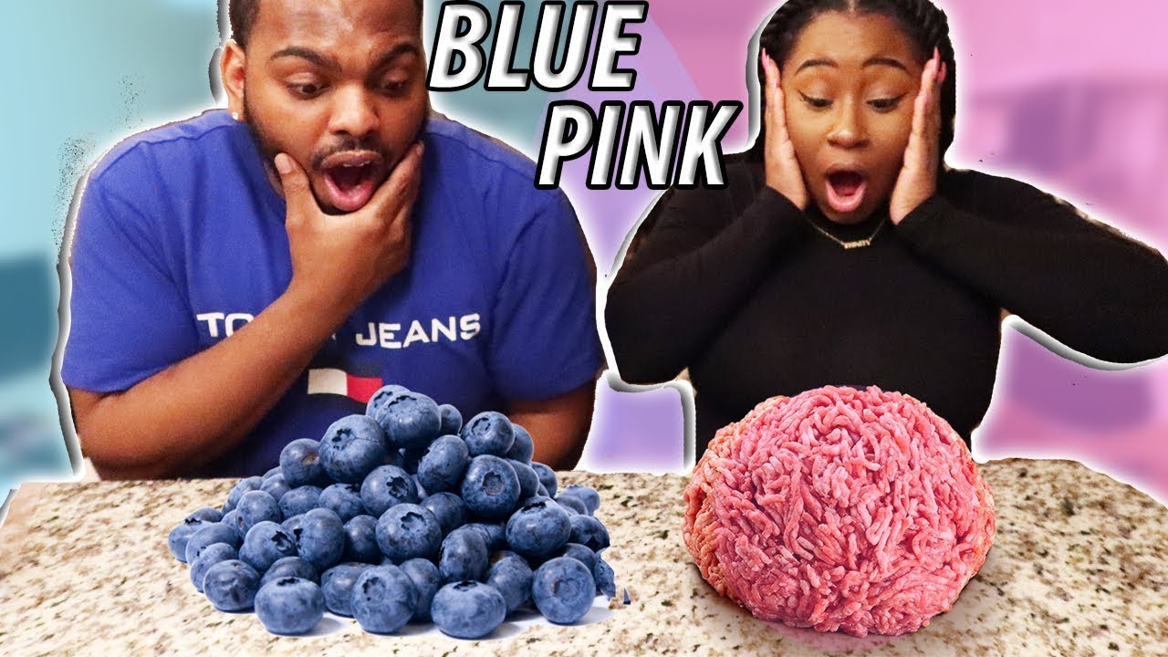 I ONLY ATE PINK AND BLUE FOODS FOR 24 HOURS!!! - YouTube