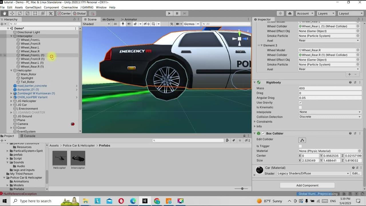 simple car controller unity JG Third person parkour Shooter - YouTube