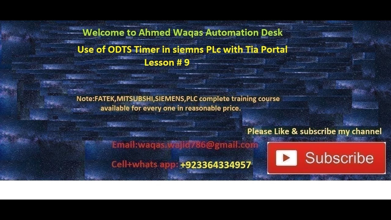 ON delay timer ODTS Timer in siemens Plc s7 300/1200 in urdu/hindi with ...