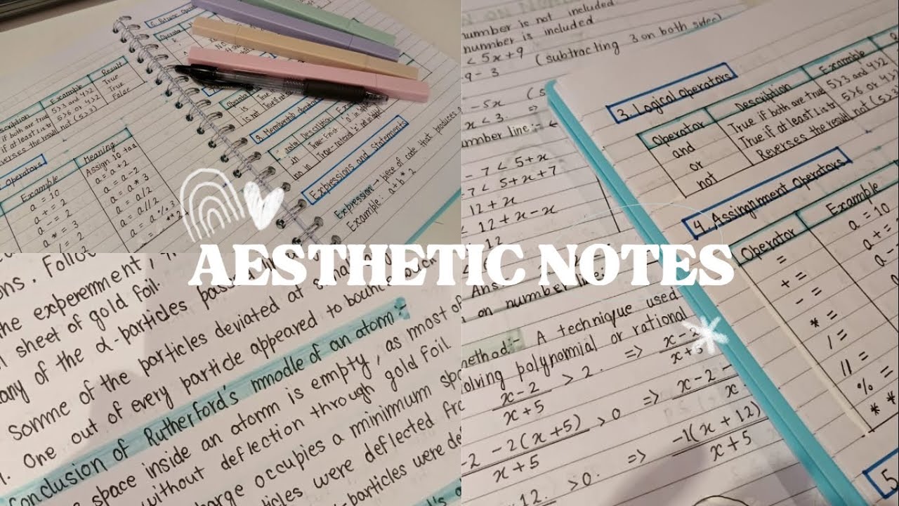 How to Take Aesthetic Notes Simple & Easy Tips in just 3 minutes! - YouTube