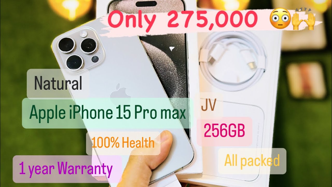 Apple iPhone 15 Pro max Natural, 256GB, JV - YouTube
