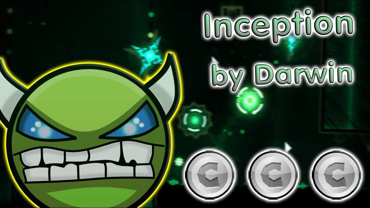 Inception by Darwin (All Coins) | Hard Demon | Geometry Dash [2.11] - YouTube
