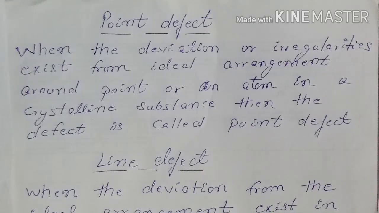 Point defect and line defect - YouTube