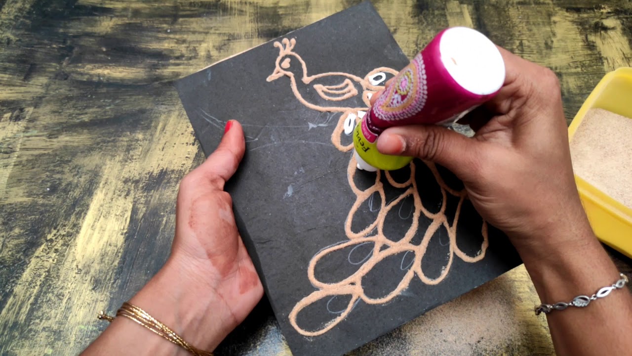 HOW TO MAKE A SAND ART CRAFT IDEAS FOR KID'S/SAND ART DRAWING IDEA'S ...