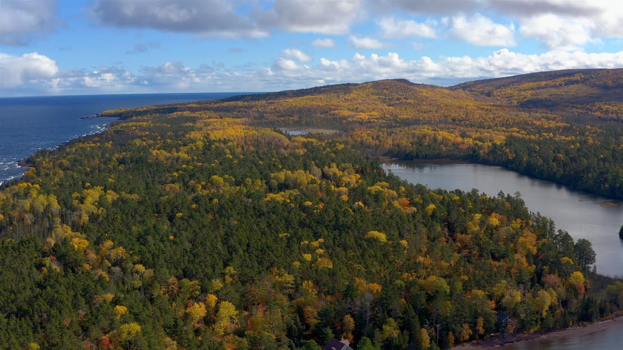 Fall Color near Copper Harbor - 10/24/21 (4K) - YouTube