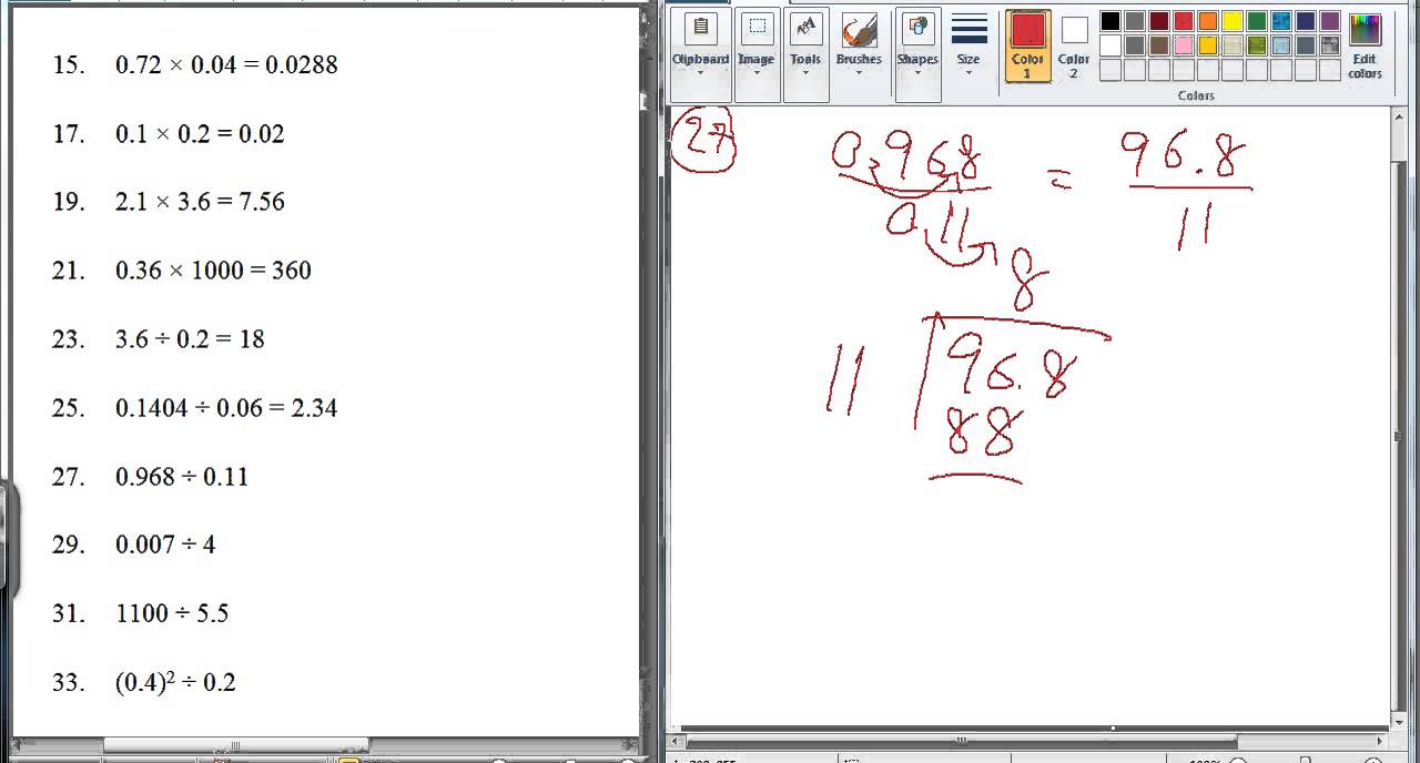 IGCSE Extended Chapter 1 : Number ; Decimals Ex1 (page 2) - YouTube