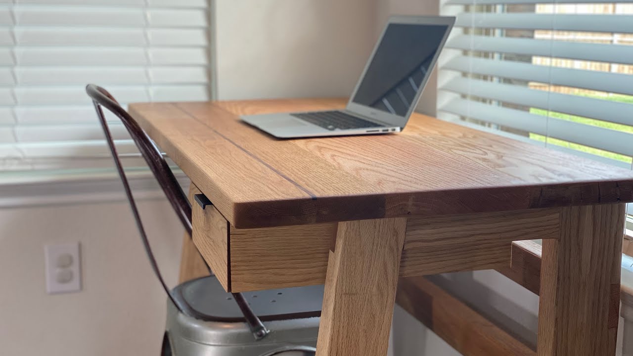 Custom Red Oak Desk (The Creative) Part 1 - YouTube