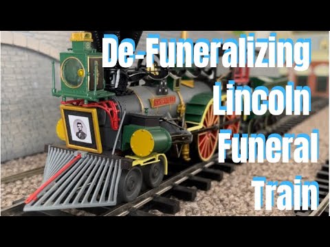 Removing Funeral Decorations and 2 railing Lionel Lincoln Funeral Train - YouTube