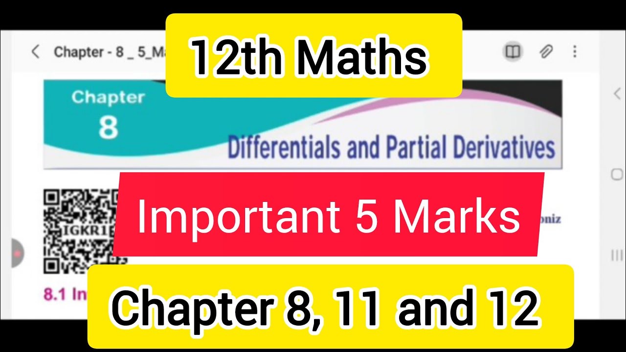 12th Maths Important 5 Mark questions for public exam 2025 🔥 Chapter 8 ...