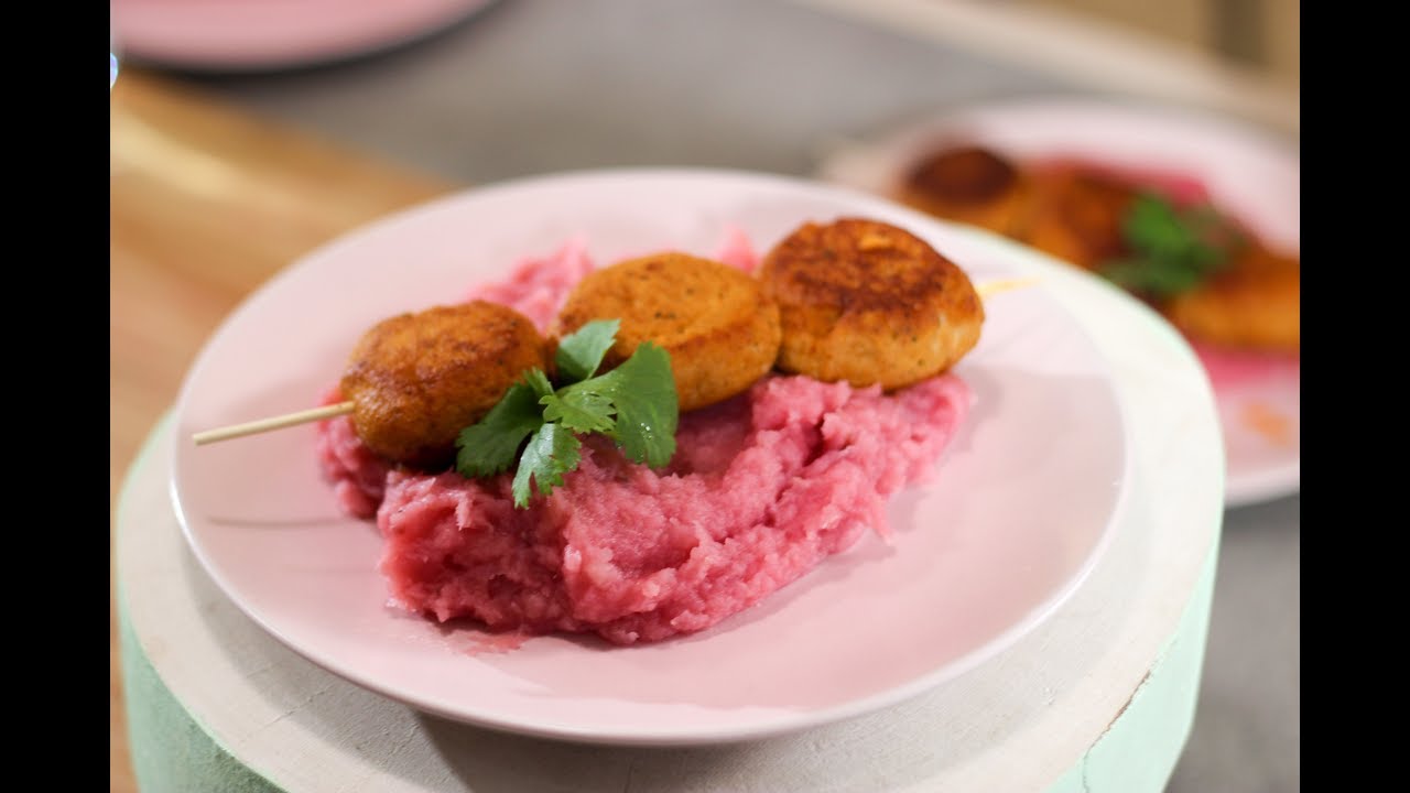 De Gezonde Goesting - Pastinaak-rode bietenpuree met zalmballetjes ...